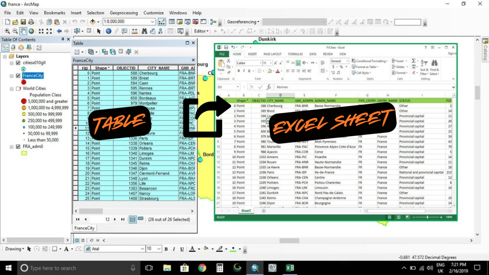 Export an attribute table from ArcMap to Microsoft Excel - Remote Sensing & GIS Club